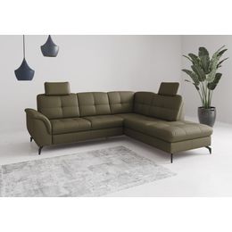 Sit & More Ecksofa SIT & MORE "Zora", olive, T:212cm, Sofas, Ecksofa