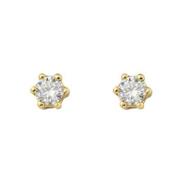 Paar Ohrstecker ONE ELEMENT "0.15 ct Diamant Brillant Ohrringe Ohrstecker aus 585 Gelbgold", gold, Ohrringe, Damen, Gelbgold 585, Paar Ohrstecker