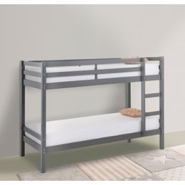 Etagenbett OTTO HOME "Alpi", grau, B:103cm H:142cm L:208cm, Etagenbetten, Etagenbett, Massivholz (Kiefer), Stockbett