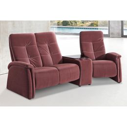 3-Sitzer exxpo - SOFA FASHION "Tivoli, Kinosofa mit Tischablage & Stauraumfach, man. Relaxfunktion", rot (bordeaux), B:258cm H:109cm T:97cm, Softlux-Kunstleder;NaturLeder;Luxus-Microfaser, &raquo;Aqua Clean&laquo; (50% Polyester, 35% Polyacryl, 15% Polyamid), Sofas, 3-Sitzer, mit Relaxfunktion