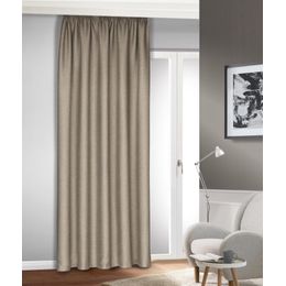 Vorhang HOMING "Tia" Gr. 1, beige (leinen), B:135cm H:175cm, Polyester, Gardinen, Vorhang, Fertigschal