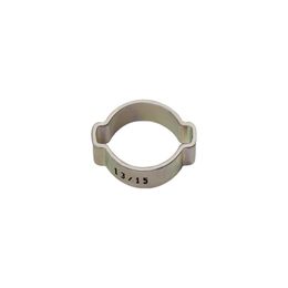 Riegler 2-Ohr-Schl.klemme, Stahl glanzv. (W1), Spannbe. 11-13 mm, 6,5 mm (157 D)