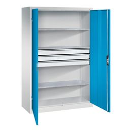 C+P Werkzeugschrank mit Schubladen Acurado, 1950x1200x500mm, 7035/5012 ; C + P M&ouml;belsysteme (8931-5030|S10338)