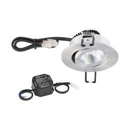 EVN Lichttechnik P-LED Deckeneinbauleuchte 3000K 230V rund alu PC20N61402 ; evn_lichttechnik)