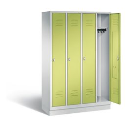 C+P Garderobenschrank Classic, H1800xB1190xT500mm, Front Viridingr&uuml;n, Korpus Lichtgrau (8020-40) ; C + P M&ouml;belsysteme (8020-40|S10570)