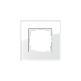 GIRA Abdeckrahmen 1f. weissglas Esprit 021112)