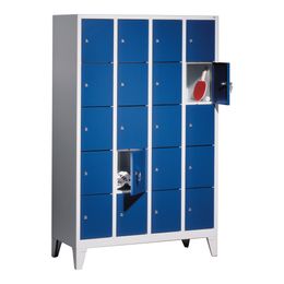 C+P F&auml;cherschrank Classic auf F&uuml;&szlig;en, 20 F&auml;cher, H1850xB1190xT500mm Front Enzianblau Korpus Lichtgrau ; C + P M&ouml;belsysteme (8010-405|S10001)