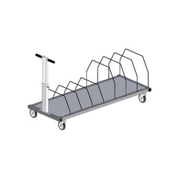 Rocholz Untertischmagazin SYSTEM 2000 fahrbar mit Teleskopschiebeb&uuml;gel 1600x600x690 mm (2043-1)