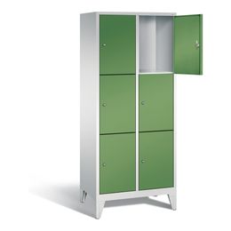C+P Garderobenschrank Classic, H1850xB810xT500mm, Front Resedagr&uuml;n, Korpus Lichtgrau (8010-223) ; C + P M&ouml;belsysteme (8010-223|S10033)