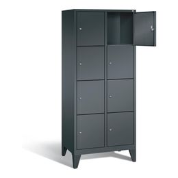 C+P Garderobenschrank Classic, H1850xB810xT500mm, Front Anthrazitgrau, Korpus Anthrazitgrau (8010-224) ; C + P M&ouml;belsysteme (8010-224|S10156)