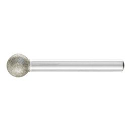 Pferd TOOLS Diamant-Schleifstift Kugel &Oslash;12,0mm Schaft-&Oslash;6 mm D126 (mittel) zum Gravieren und Entgraten (36212010)
