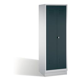 C+P Garderobenschrank Classic, H1800xB610xT500mm, Front Anthrazitgrau, Korpus Lichtgrau (8120-00) ; C + P M&ouml;belsysteme (8120-00|S10164)