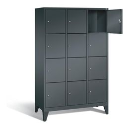 C+P Garderobenschrank Classic, H1850xB1200xT500mm, Front Anthrazitgrau, Korpus Anthrazitgrau (8010-324) ; C + P M&ouml;belsysteme (8010-324|S10169)