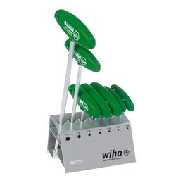 Stiftschl&uuml;ssel mit Quergriff Set TX 7-tlg. mattverchromt im Werkbankst&auml;nder (01348) ; wiha)