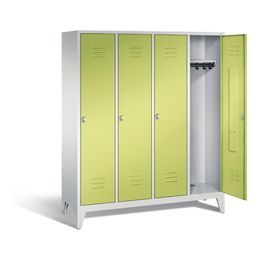 C+P Garderobenschrank Classic, H1850xB1590xT500mm, Front Viridingr&uuml;n, Korpus Lichtgrau (8010-42) ; C + P M&ouml;belsysteme (8010-42|S10252)