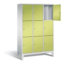 C+P Garderobenschrank Classic, H1850xB1200xT500mm, Front Viridingr&uuml;n, Korpus Lichtgrau (8010-323) ; C + P M&ouml;belsysteme (8010-323|S10063)