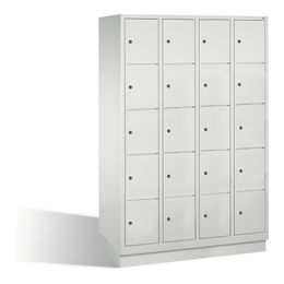 C+P F&auml;cherschrank Classic auf Sockel, 20 F&auml;cher, H1800xB1190xT500mm Front Lichtgrau Korpus Lichtgrau ; C + P M&ouml;belsysteme (8020-405|S10011)