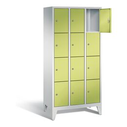 C+P Garderobenschrank Classic, H1850xB900xT500mm, Front Viridingr&uuml;n, Korpus Lichtgrau (8010-304) ; C + P M&ouml;belsysteme (8010-304|S10135)