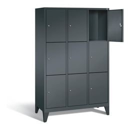 C+P Garderobenschrank Classic, H1850xB1200xT500mm, Front Anthrazitgrau, Korpus Anthrazitgrau (8010-323) ; C + P M&ouml;belsysteme (8010-323|S10098)