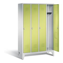 C+P Garderobenschrank Classic, H1850xB1190xT500mm, Front Viridingr&uuml;n, Korpus Lichtgrau (8010-40) ; C + P M&ouml;belsysteme (8010-40|S10525)