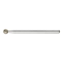 Pferd TOOLS Diamant-Schleifstift Kugel &Oslash;4,0mm Schaft-&Oslash;3 mm D126 (mittel) zum Gravieren und Entgraten (36204010)