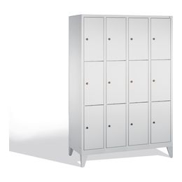 C+P F&auml;cherschrank Classic auf F&uuml;&szlig;en, 12 F&auml;cher, H1850xB1190xT500mm Front Lichtgrau Korpus Lichtgrau ; C + P M&ouml;belsysteme (8010-403|S10004)