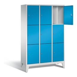 C+P Garderobenschrank Classic, H1850xB1200xT500mm, Front Lichtblau, Korpus Lichtgrau (8010-323) ; C + P M&ouml;belsysteme (8010-323|S10014)