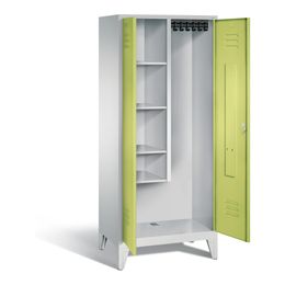 C+P Garderobenschrank Classic, H1850xB810xT500mm, Front Viridingr&uuml;n, Korpus Lichtgrau (8110-02) ; C + P M&ouml;belsysteme (8110-02|S10149)