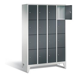 C+P Garderobenschrank Classic, H1850xB1190xT500mm, Front Anthrazitgrau, Korpus Lichtgrau (8010-404) ; C + P M&ouml;belsysteme (8010-404|S10272)