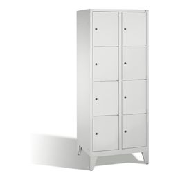 C+P F&auml;cherschrank Classic auf F&uuml;&szlig;en, 8 F&auml;cher, H1850xB810xT500mm Front Lichtgrau Korpus Lichtgrau ; C + P M&ouml;belsysteme (8010-224|S10009)