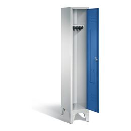 C+P Garderobenschrank Classic, H1850xB320xT500mm, Front Enzianblau, Korpus Lichtgrau (8010-10) ; C + P M&ouml;belsysteme (8010-10|S10001)