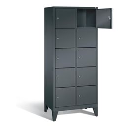 C+P Garderobenschrank Classic, H1850xB810xT500mm, Front Anthrazitgrau, Korpus Anthrazitgrau (8010-225) ; C + P M&ouml;belsysteme (8010-225|S10101)