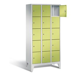C+P Garderobenschrank Classic, H1850xB900xT500mm, Front Viridingr&uuml;n, Korpus Lichtgrau (8010-305) ; C + P M&ouml;belsysteme (8010-305|S10374)