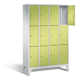 C+P Garderobenschrank Classic, H1850xB1190xT500mm, Front Viridingr&uuml;n, Korpus Lichtgrau (8010-403) ; C + P M&ouml;belsysteme (8010-403|S10328)