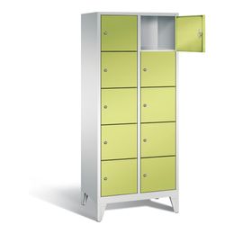 C+P Garderobenschrank Classic, H1850xB810xT500mm, Front Viridingr&uuml;n, Korpus Lichtgrau (8010-225) ; C + P M&ouml;belsysteme (8010-225|S10303)