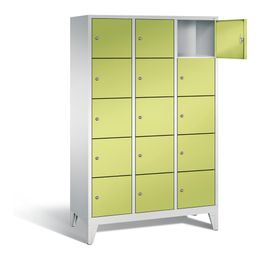 C+P Garderobenschrank Classic, H1850xB1200xT500mm, Front Viridingr&uuml;n, Korpus Lichtgrau (8010-325) ; C + P M&ouml;belsysteme (8010-325|S10313)