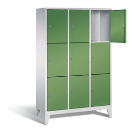 C+P Garderobenschrank Classic, H1850xB1200xT500mm, Front Resedagr&uuml;n, Korpus Lichtgrau (8010-323) ; C + P M&ouml;belsysteme (8010-323|S10030)