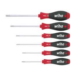 wiha Schraubendreher Set SoftFinish&reg; TX Tamper Resistant (mit Bohrung) 6-tlg. (24506)