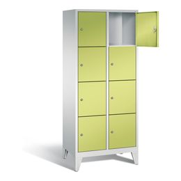 C+P Garderobenschrank Classic, H1850xB810xT500mm, Front Viridingr&uuml;n, Korpus Lichtgrau (8010-224) ; C + P M&ouml;belsysteme (8010-224|S10355)