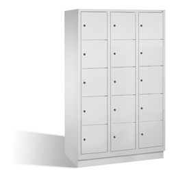 C+P F&auml;cherschrank Classic auf Sockel, 15 F&auml;cher, H1800xB1200xT500mm Front Lichtgrau Korpus Lichtgrau ; C + P M&ouml;belsysteme (8020-325|S10002)