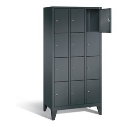 C+P Garderobenschrank Classic, H1850xB900xT500mm, Front Anthrazitgrau, Korpus Anthrazitgrau (8010-304) ; C + P M&ouml;belsysteme (8010-304|S10163)