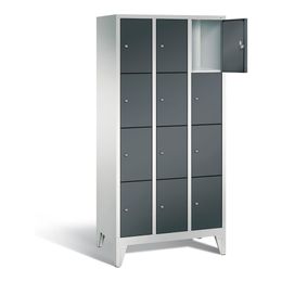 C+P Garderobenschrank Classic, H1850xB900xT500mm, Front Anthrazitgrau, Korpus Lichtgrau (8010-304) ; C + P M&ouml;belsysteme (8010-304|S10137)