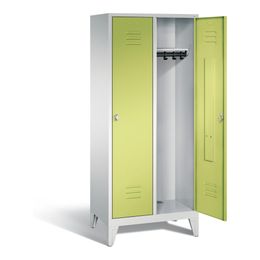 C+P Garderobenschrank Classic, H1850xB810xT500mm, Front Viridingr&uuml;n, Korpus Lichtgrau (8010-22) ; C + P M&ouml;belsysteme (8010-22|S10357)