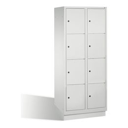 C+P F&auml;cherschrank Classic auf Sockel, 8 F&auml;cher, H1800xB810xT500mm Front Lichtgrau Korpus Lichtgrau ; C + P M&ouml;belsysteme (8020-224|S10000)
