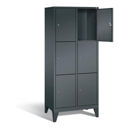 C+P Garderobenschrank Classic, H1850xB810xT500mm, Front Anthrazitgrau, Korpus Anthrazitgrau (8010-223) ; C + P M&ouml;belsysteme (8010-223|S10094)