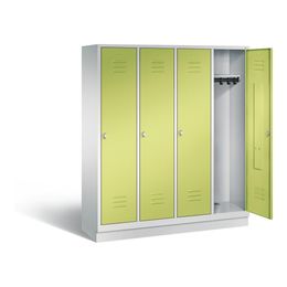 C+P Garderobenschrank Classic, H1800xB1590xT500mm, Front Viridingr&uuml;n, Korpus Lichtgrau (8020-42) ; C + P M&ouml;belsysteme (8020-42|S10441)