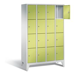 C+P Garderobenschrank Classic, H1850xB1190xT500mm, Front Viridingr&uuml;n, Korpus Lichtgrau (8010-404) ; C + P M&ouml;belsysteme (8010-404|S10111)