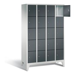 C+P Garderobenschrank Classic, H1850xB1190xT500mm, Front Anthrazitgrau, Korpus Lichtgrau (8010-405) ; C + P M&ouml;belsysteme (8010-405|S10331)