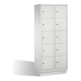 C+P F&auml;cherschrank Classic auf Sockel, 10 F&auml;cher, H1800xB810xT500mm Front Lichtgrau Korpus Lichtgrau ; C + P M&ouml;belsysteme (8020-225|S10001)