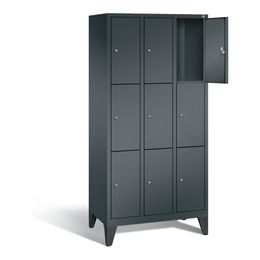 C+P Garderobenschrank Classic, H1850xB900xT500mm, Front Anthrazitgrau, Korpus Anthrazitgrau (8010-303) ; C + P M&ouml;belsysteme (8010-303|S10092)